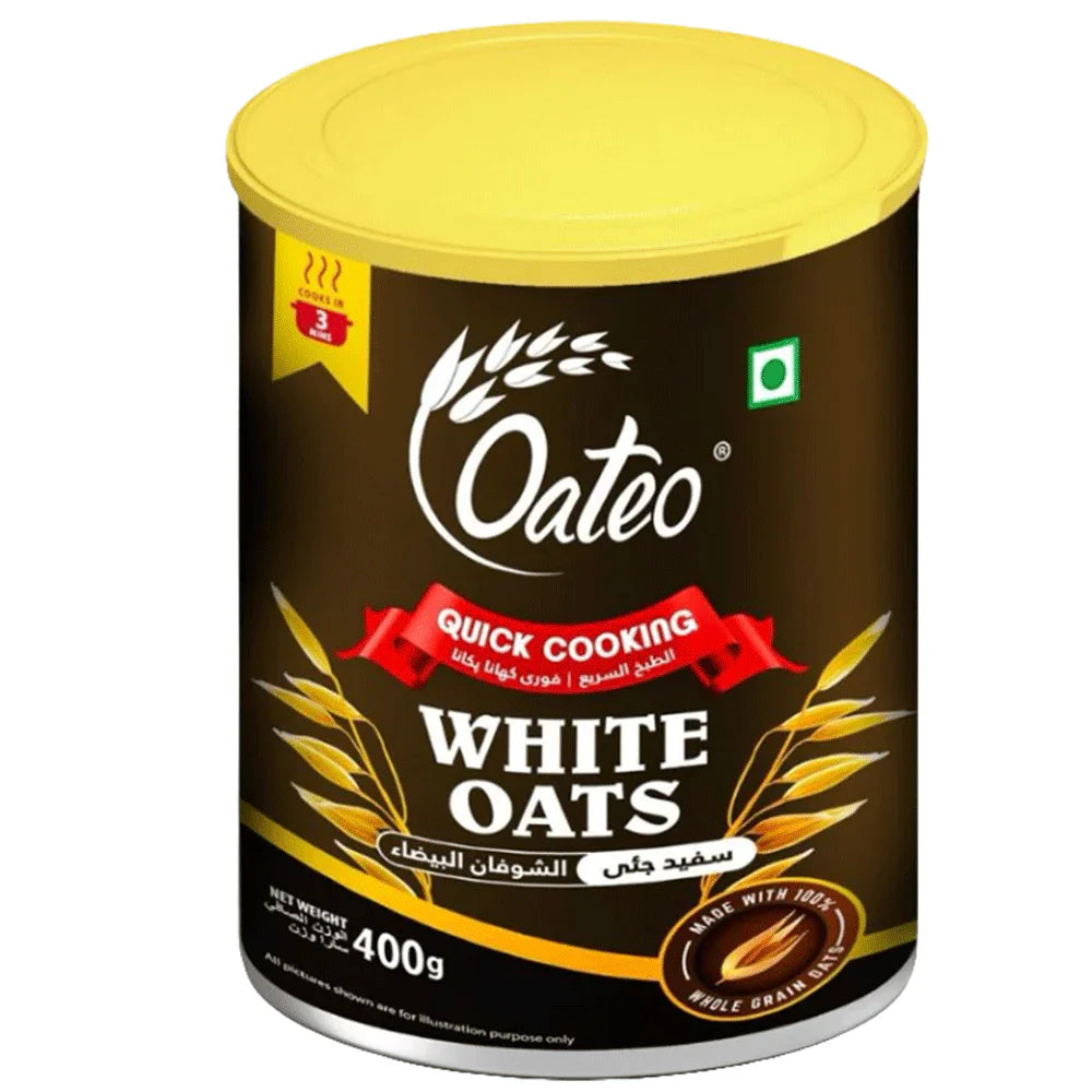 Oateo Instant White Oats Tin 400g | Healthy & Quick Breakfast – Hazari ...